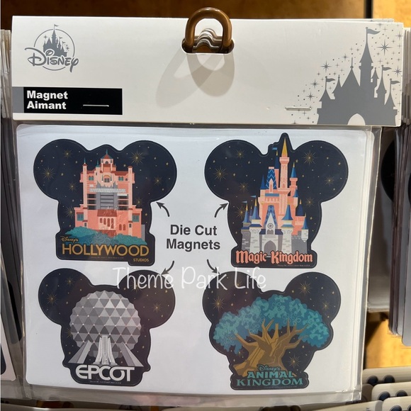 Disney | Kitchen | Walt Disney World Four Parks Magnet Set Magic ...